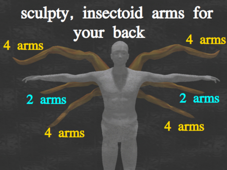 Second Life Marketplace - Insectoid Back Arms (sculpty)