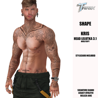 Second Life Marketplace - -- T. TARIK -- Shape ETHAN [ KRIS Head Lelutka ]
