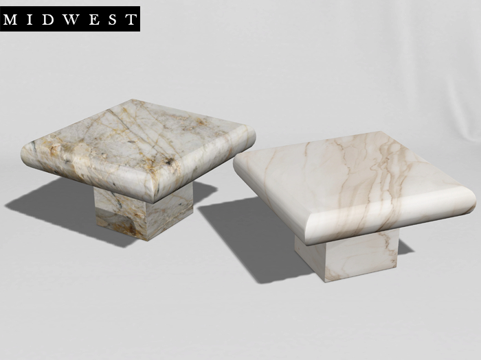 Second Life Marketplace - Midwest - Visual - Sidetable - White Marble