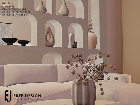 Second Life Marketplace - Merlin Livingroom set 32 LI 7 Pcs [Erfe ...