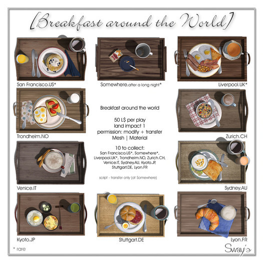 Second Life Marketplace - Sway's [Breakfast around the World] Lyon.FR