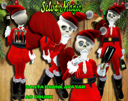 Second Life Marketplace - SANTA DRUNK COMPLETE AVATAR+AO