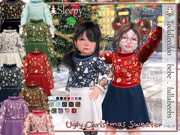 Second Life Marketplace - sleepy. ugly christmas sweater -fatpack