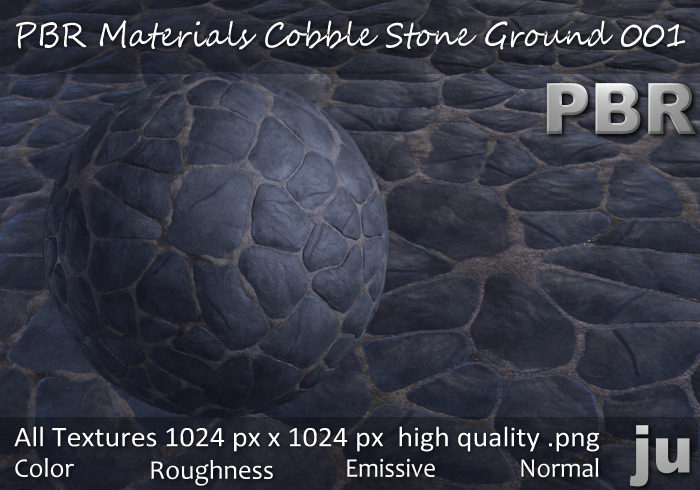Second Life Marketplace - JU PBR Materials Cobble Stone Ground 001 Full Perm
