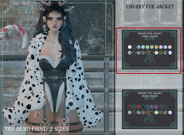 Second Life Marketplace - FREYA// Cherry fur jacket/LIGHT COLORS