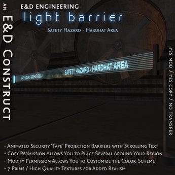 Second Life Marketplace - Safety Hazard Hardhat Area - Light Barrier v2 ...