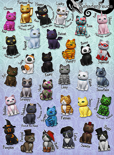Second Life Marketplace - Schadenfreude Chibi Cat: Scraps 2