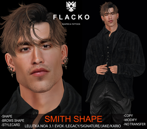 Second Life Marketplace - Flacko - Shape Smith Lelutka Noa 4.0 EvoX