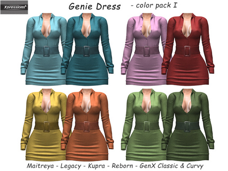 Second Life Marketplace - [Xprs] - Genie Dress Teal