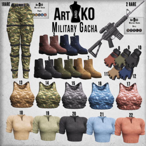 Second Life Marketplace - 17 Art&Ko - Military Gacha - armor_brown ...