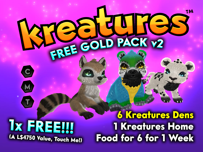 Second Life Marketplace - Kreatures - Free Gold Starter Pack v2