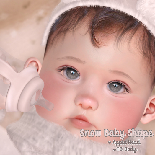 Second Life Marketplace - -{Dollheart}- Snow Baby Shape for Apple Head ...