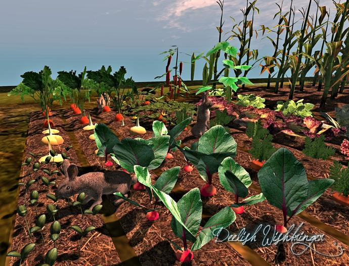 Second Life Marketplace - DEMO~ Farm-Veggie Garden w/Rabbits 27LI ...