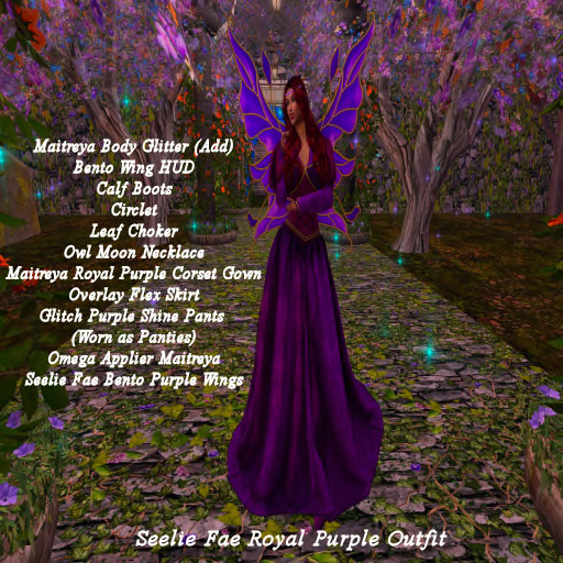 Second Life Marketplace - Fae Gown Outfit Royal Purple