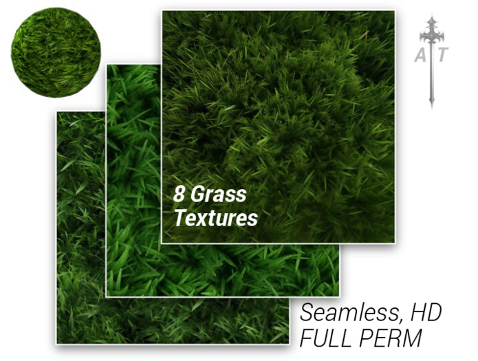 Second Life Marketplace - [AT] 8 Seamless Grass Textures (FULL PERM)