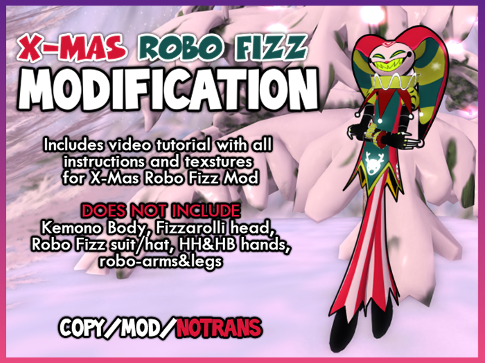 Second Life Marketplace - Helluva Boss X-Mas Robo Fizz
