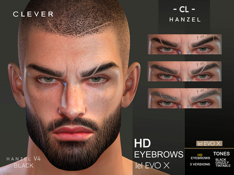 Second Life Marketplace - DEMO Hanzel HD Eyebrows (EVO X)