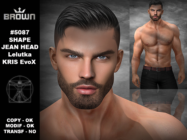 Second Life Marketplace - 5087 SHAPE JEAN HEAD Lelutka KRIS EvoX ...