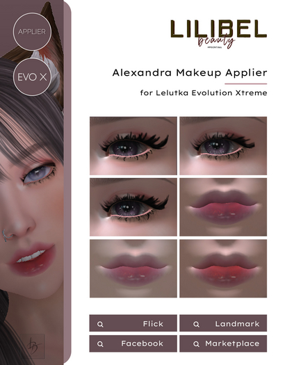 Second Life Marketplace - LB - Alexandra Makeup [LeL EvoX]