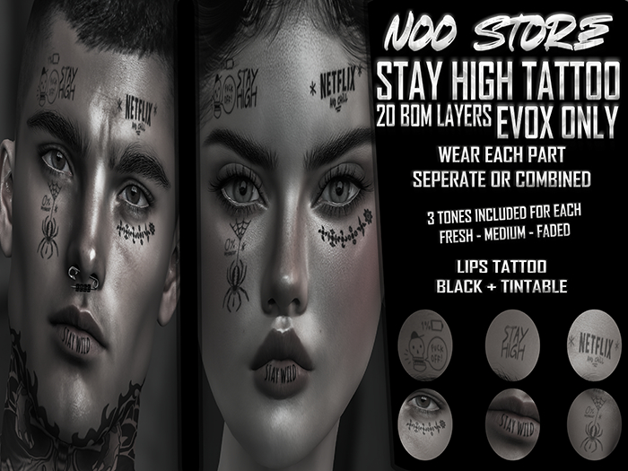 Second Life Marketplace - [NOO] Stay High Tattoo