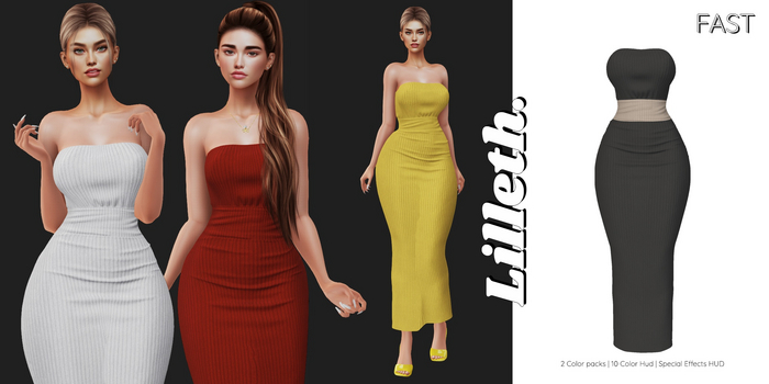 Second Life Marketplace - Lilleth. FAST Dress Collection LaraX, Reborn ...