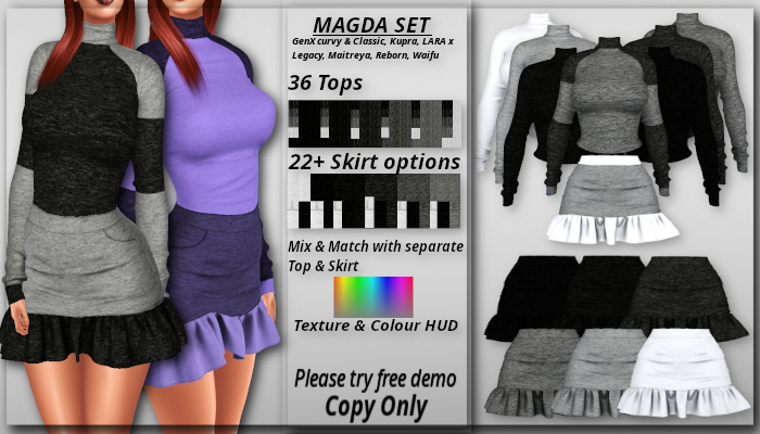 Second Life Marketplace - *DCDF* Magda Skirt & Top Set: C1#