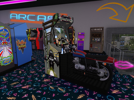 Second Life Marketplace - Playable Arcade Cabinet - Bike Simulator 3D