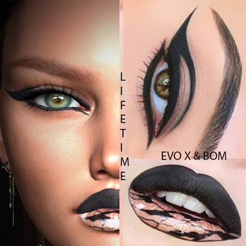 Second Life Marketplace - Lifetime Eyeshadow - Lipstic LEL Evo X BOM ...