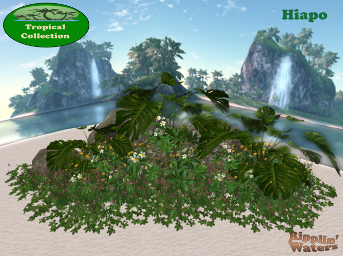 Second Life Marketplace - RW - Tropical rocky flower border *Hiapo* c/m