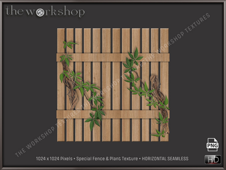 Second Life Marketplace - SPECIAL FENCE & PLANT WOOD TEXTURE SET-01