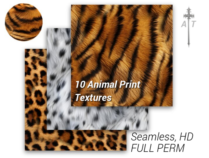Second Life Marketplace - [AT] 10 Seamless Animal Print Textures (FULL ...
