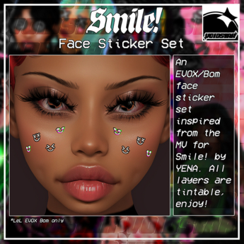Second Life Marketplace - .vs. Smile! Face Sticker Set