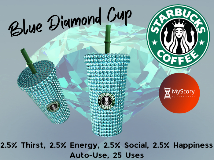 Second Life Marketplace - SLarbucks Blue Diamond Cup