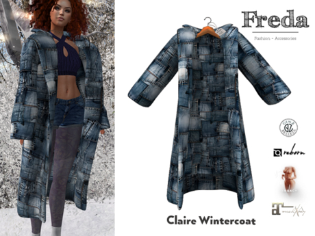 Second Life Marketplace - "Freda" Claire Wintercoat Blue Jeans ...