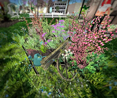 Second Life Marketplace - DEMO~ Little Old Broken Garden Cart Planter 8LI