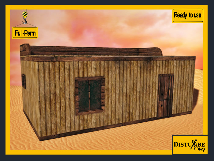 Second Life Marketplace - ::DisturbeD:: Wild West Log Cabin Backdrop ...