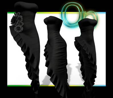 Second Life Marketplace - Black Rose Gown PRIMA