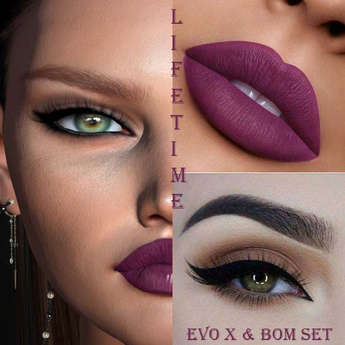 Second Life Marketplace - Lifetime Eyeshadow - Lipstic LEL Evo X BOM ...