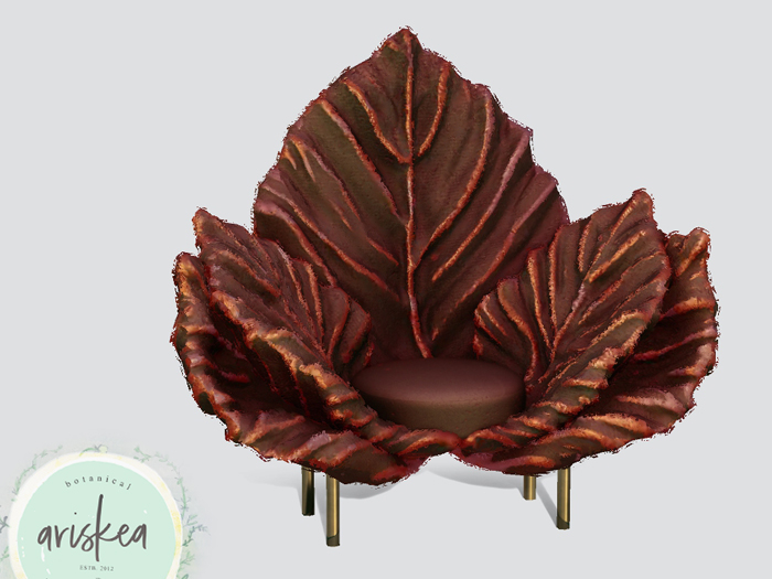 Second Life Marketplace - Ariskea[ARUGULA] Leaf Throne Chair[RED]GA