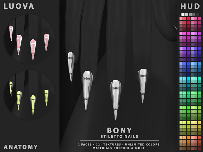 Second Life Marketplace - Luova // Bony // Stiletto Nails // Anatomy
