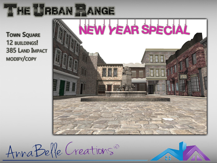 Second Life Marketplace - The Urban Range - Town Square NEW YEAR ...
