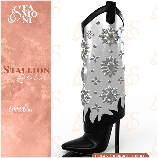 Second Life Marketplace - EAMONI. Stallion Cowgirl Boots FATPACK