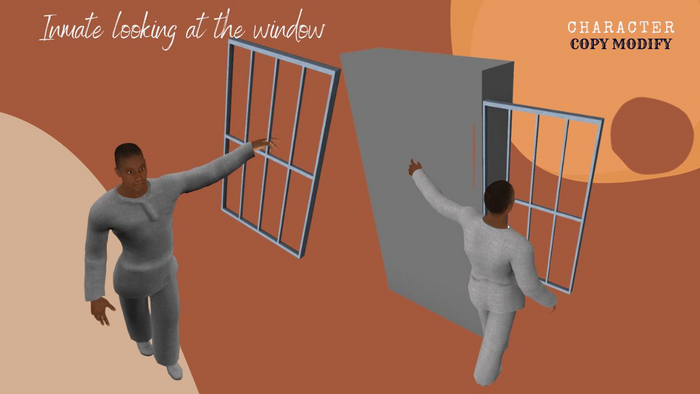 Second Life Marketplace - Prisoner Stand by the Window - Copy & Modify Mesh