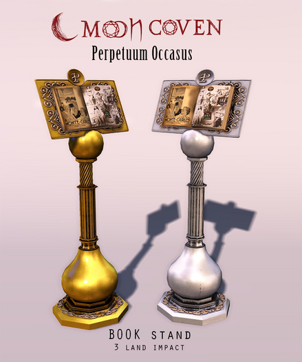 Second Life Marketplace - Moon Coven: "Perpetuum Occasus" Book Stand