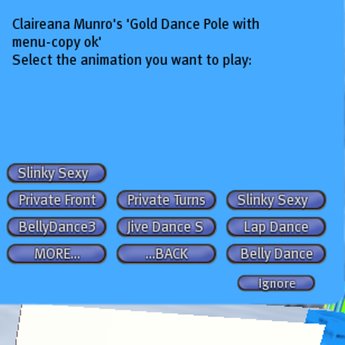 Second Life Marketplace - Gold Dance Pole with menu,dance pole,dance ...