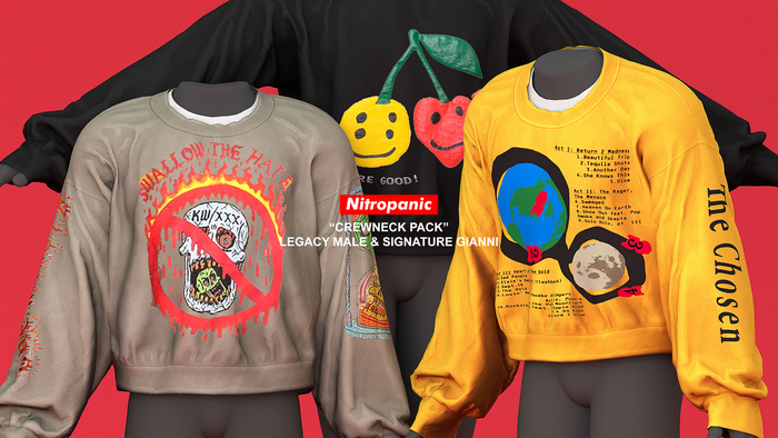 Second Life Marketplace - Nitropanic_Crewneck Pack (ADD)