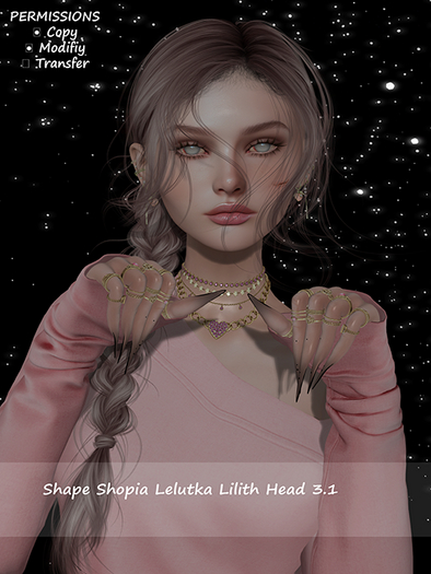 Second Life Marketplace - Shopia Shape Lelutka Lilith Head 3.1