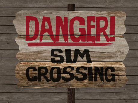 Second Life Marketplace - RE Old Wood Sim Crossing Sign Set - Danger ...