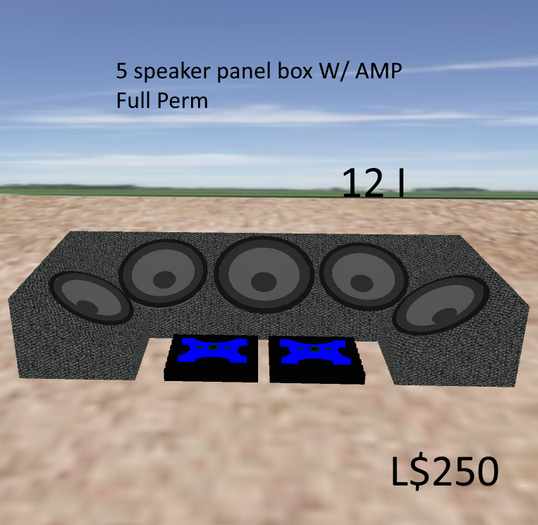 Second Life Marketplace - 5 speaker panel box W/ AMP Full Perm