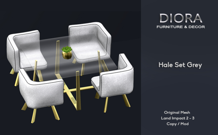 Second Life Marketplace - DIORA Hale Set Grey